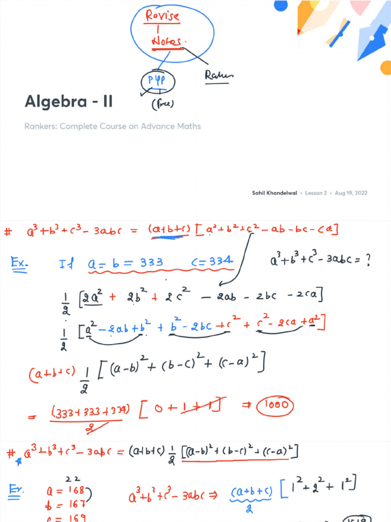2 Algebra - II | PDF