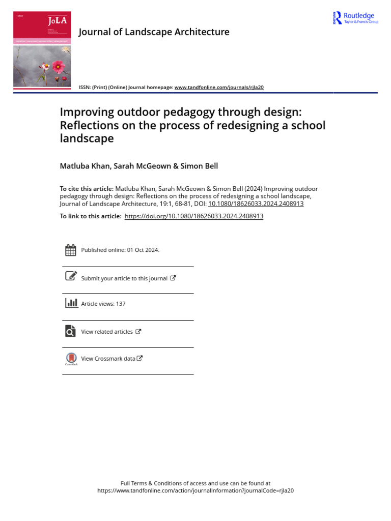 KARMA - Improving Outdoor Pedagogy Through Design Reflections On The ...