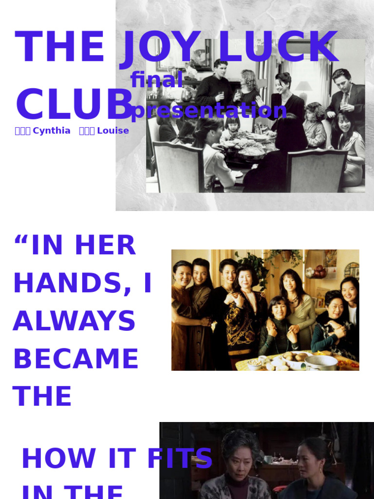 Mother-Daughter Dynamics in Joy Luck Club | PDF | General Fiction