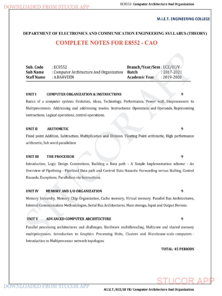 Stucor Ec8552 Ru | PDF | Central Processing Unit | Computer Data Storage