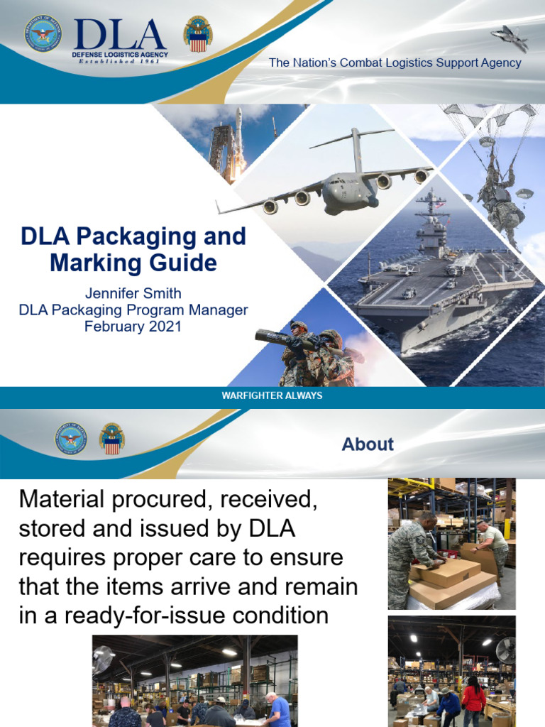 DLA Packaging Guide for Vendors | PDF | Pallet | Packaging And Labeling