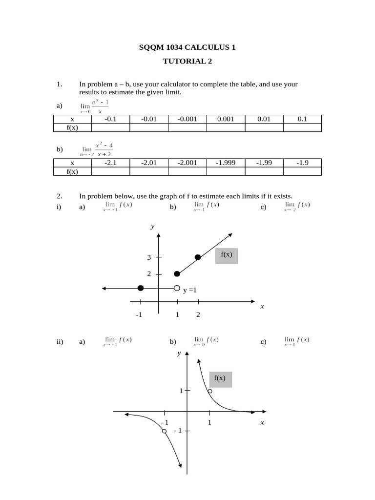 Tutorial 2 Limits | PDF | Thermodynamics | Continuum Mechanics