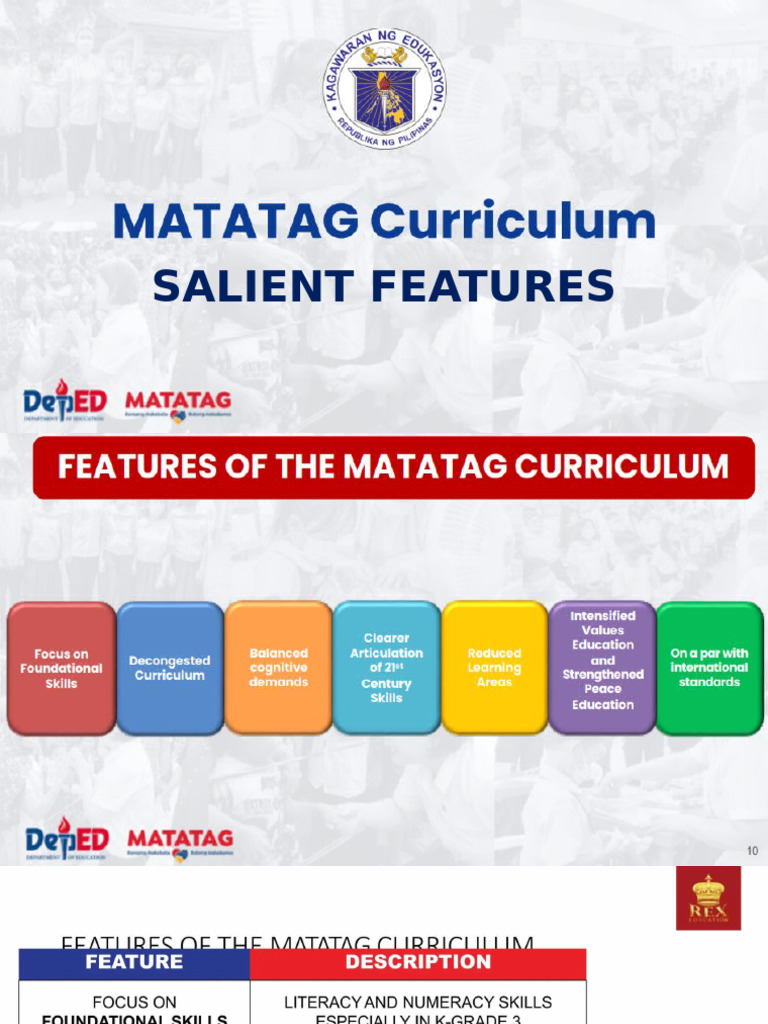 Salient Features of Matatag Curriculum | PDF