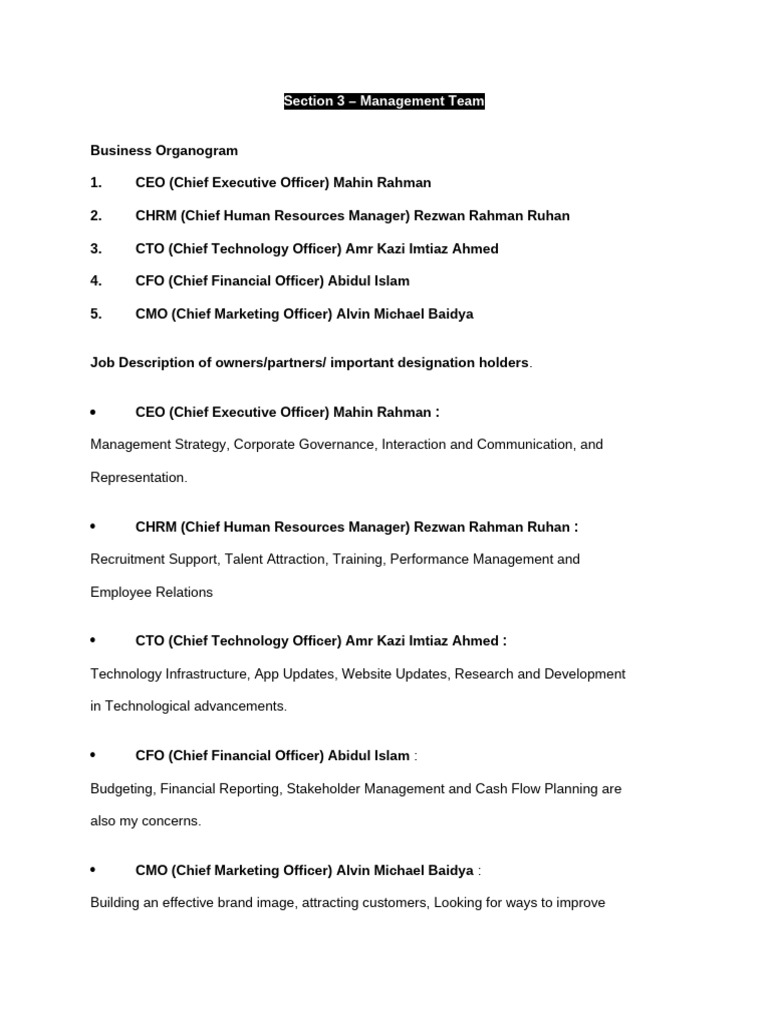 Section 3 Management Team | PDF