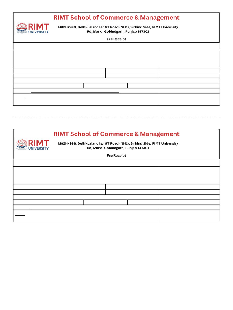 RIMT School of Commerce & Management - Odd Semester 2024-2025 - 4206836 ...