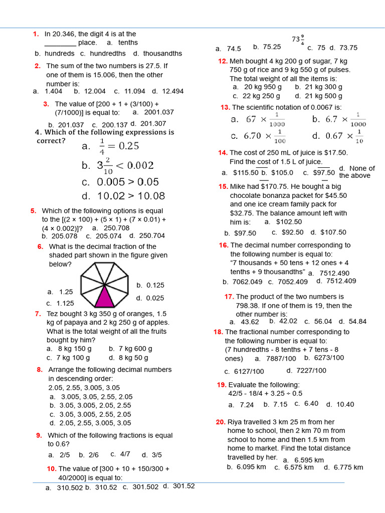CREST - Mathematics - 6 - Workbook - Final Page 39 | PDF | Numbers ...