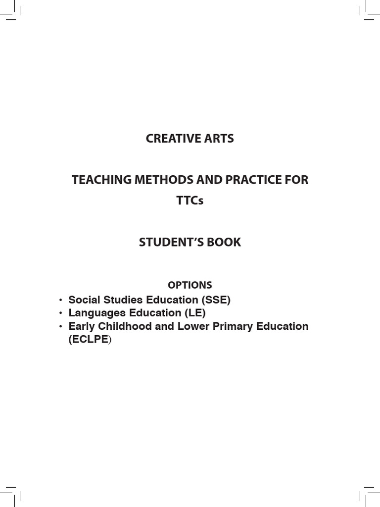 Creative Arts TMP Year 1 SB | PDF | Learning | Drawing