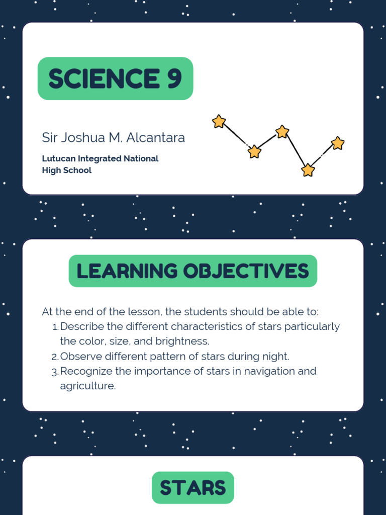 Characteristics and Importance of Stars | PDF | Social Science ...
