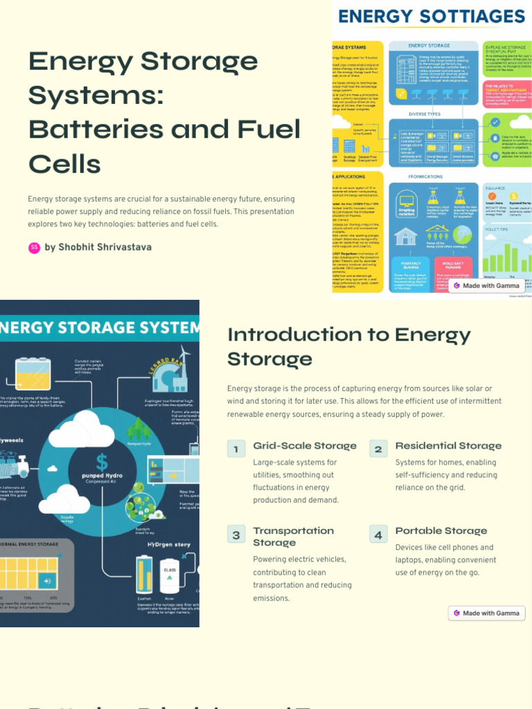Energy Storage Systems Batteries and Fuel Cells | PDF | Fuel Cell ...