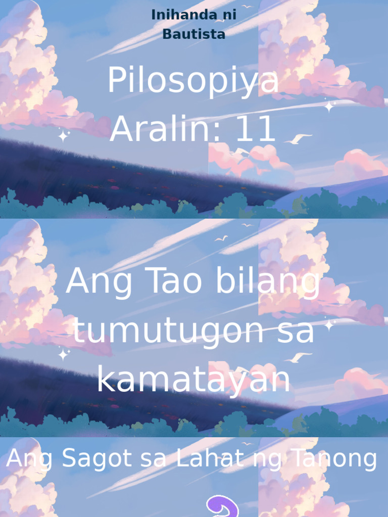 Ang Tao Bilang Tumutugon Sa Kamatayan | PDF
