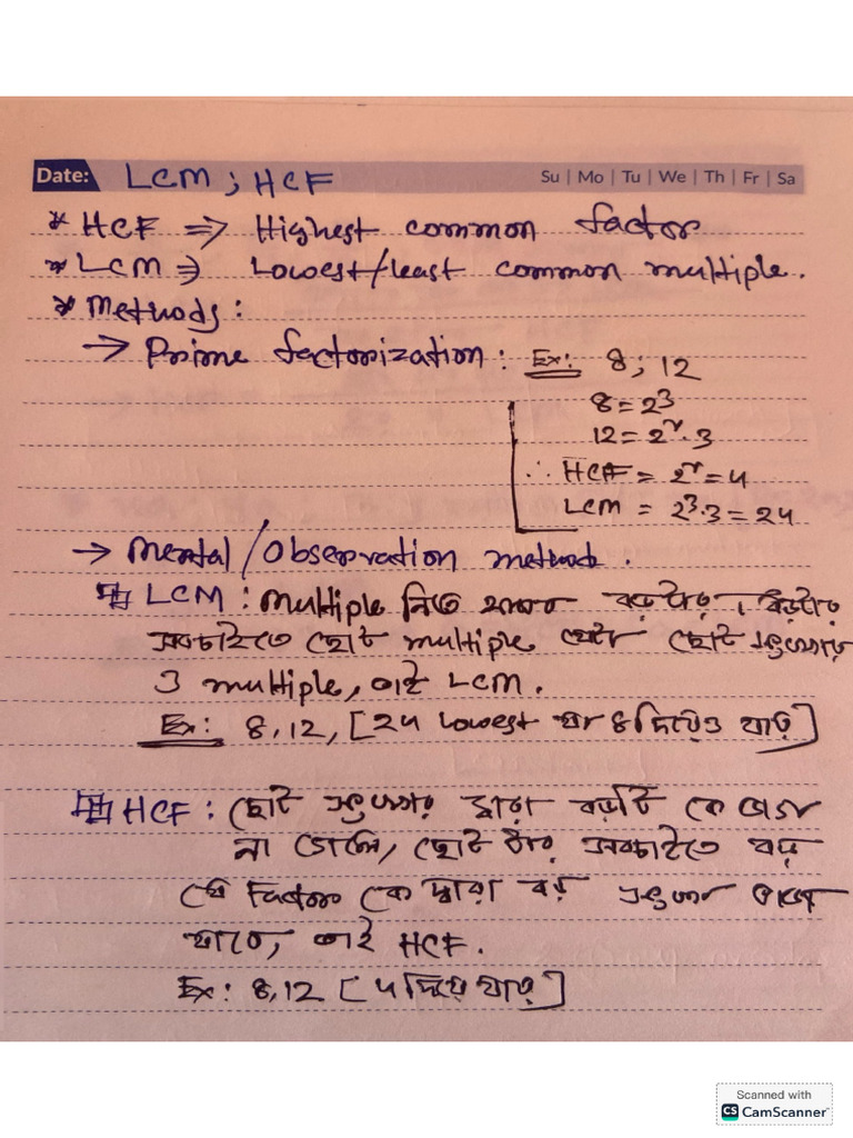 LCM HCF Formula by Ehsan | PDF