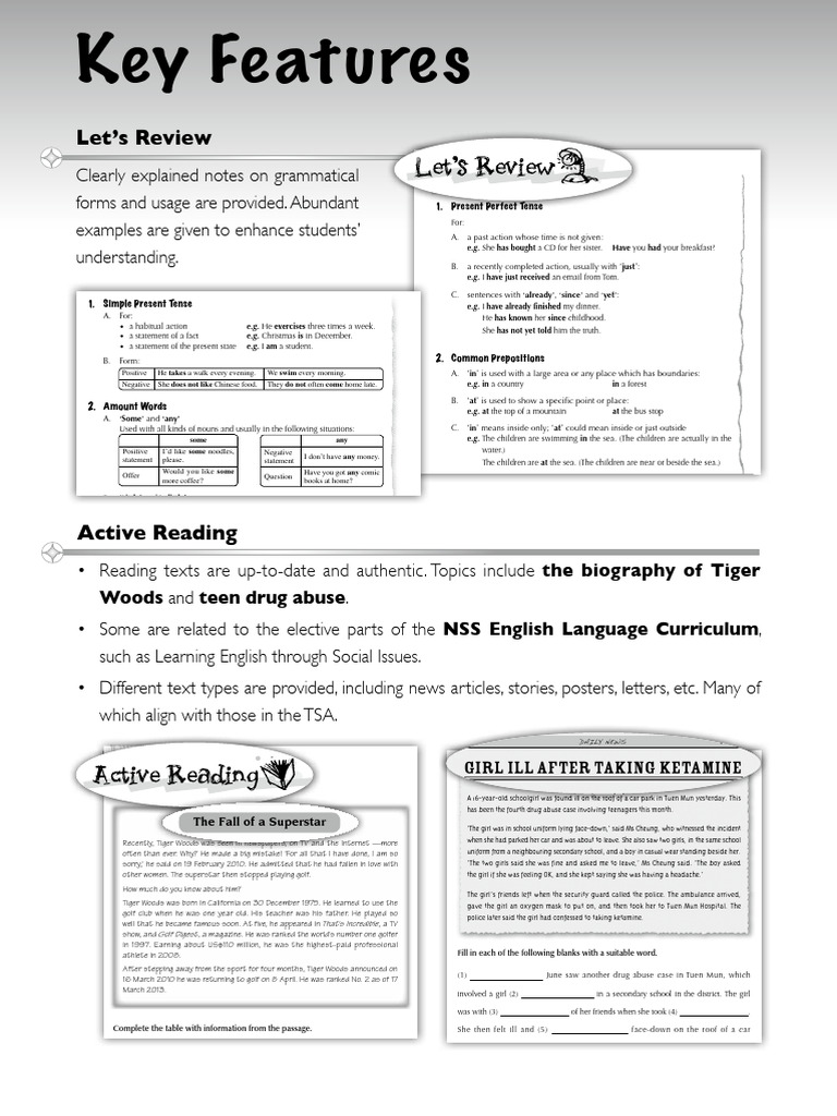 Key Features: A Trip To Asia | PDF | Grammatical Tense | Tiger Woods