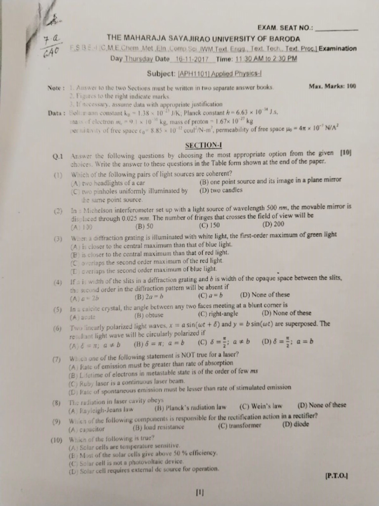 Old Question Papers | PDF