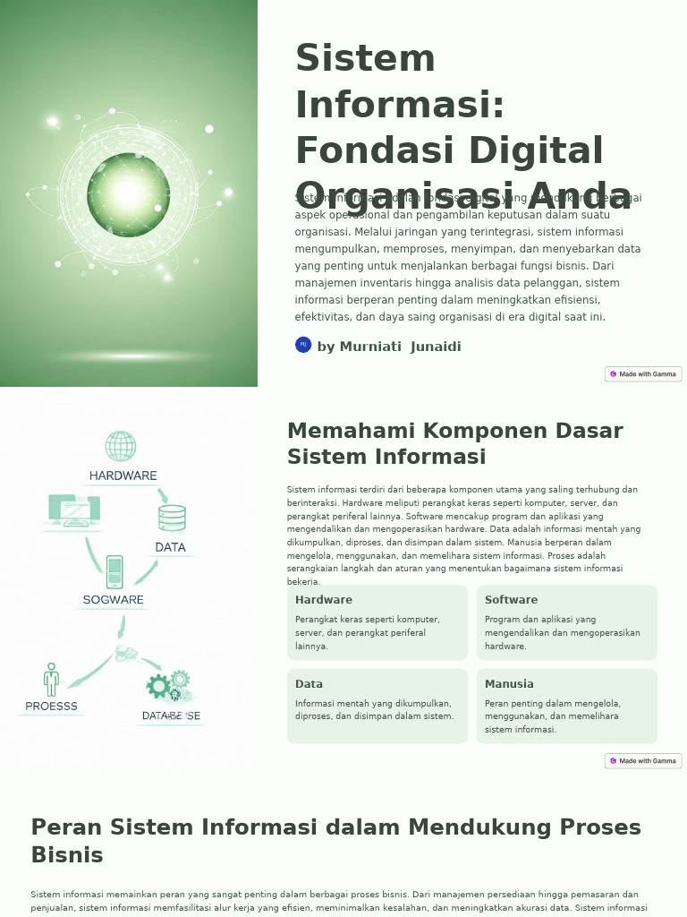 Sistem Informasi Fondasi Digital Organisasi Anda | PDF