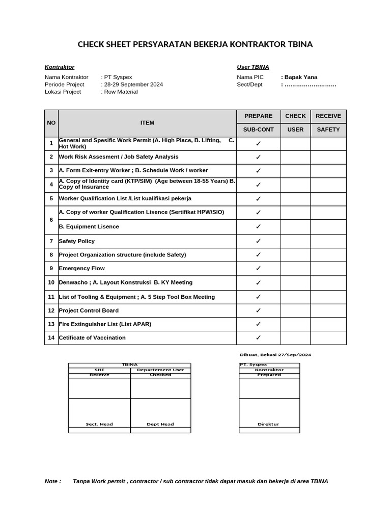 New Form Work Permit For Construction Project | PDF