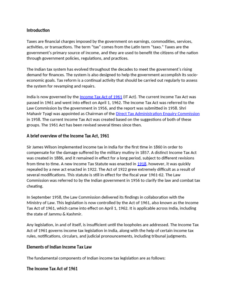 Tax Act | PDF | Taxes | Tax Deduction