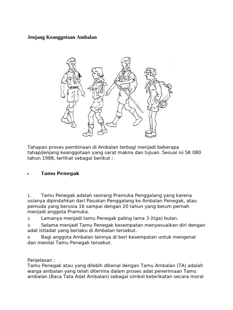 Jenjang Keanggotaan Ambalan | PDF