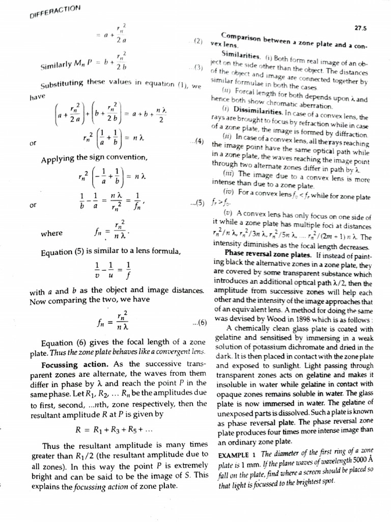 DIFFRACTION - SL GUPTA - Removed | PDF