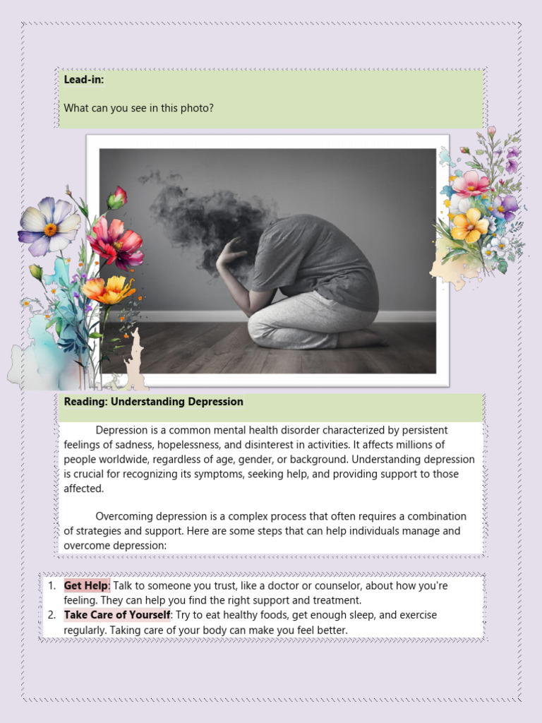 Depression Reading | PDF | Major Depressive Disorder | Psychological ...
