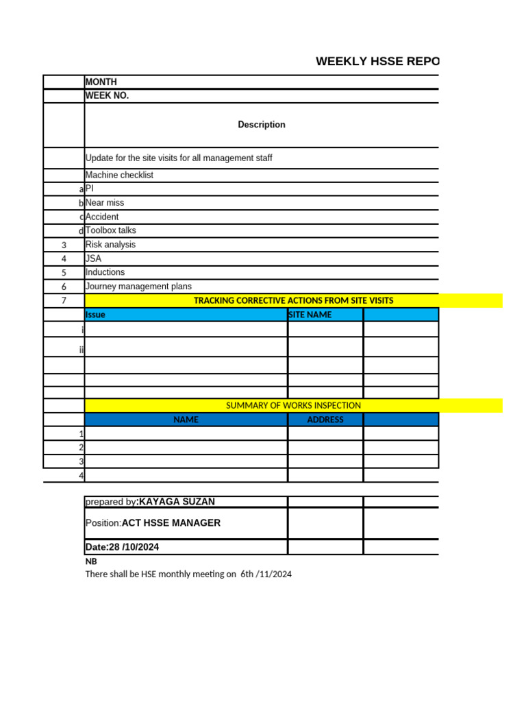 Week 4 Hse Report | PDF