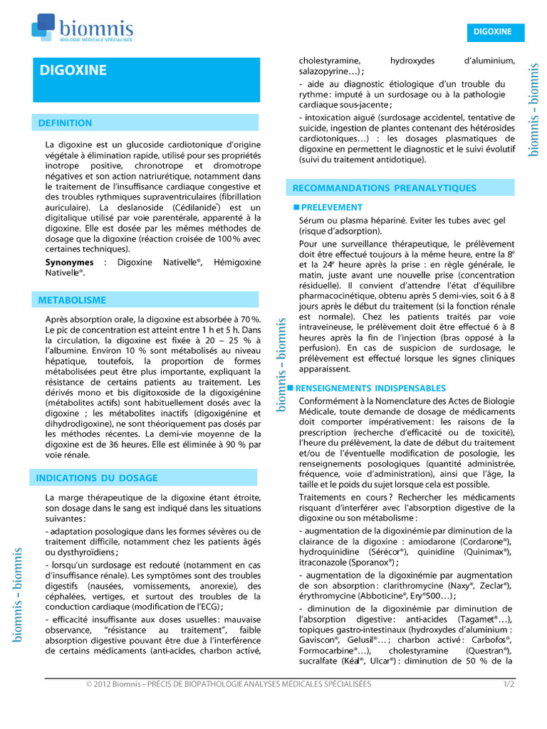 Digoxin e | PDF