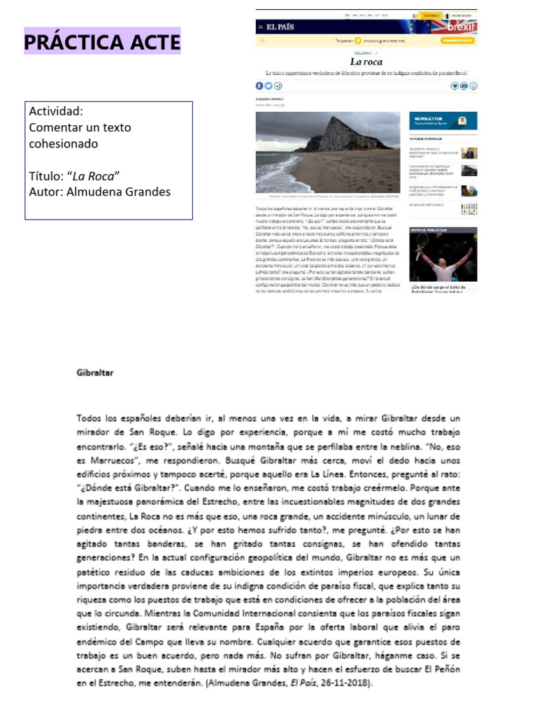 Práctica Texto Gibraltar | PDF