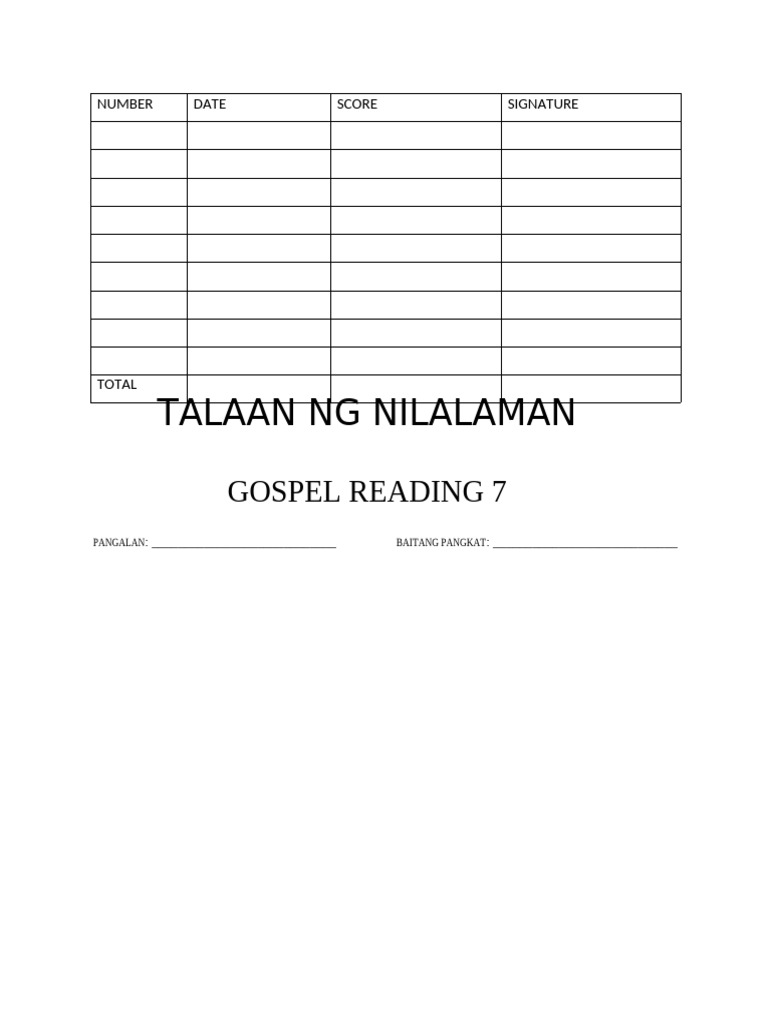 Talaan NG Nilalaman | PDF | Finance & Money Management