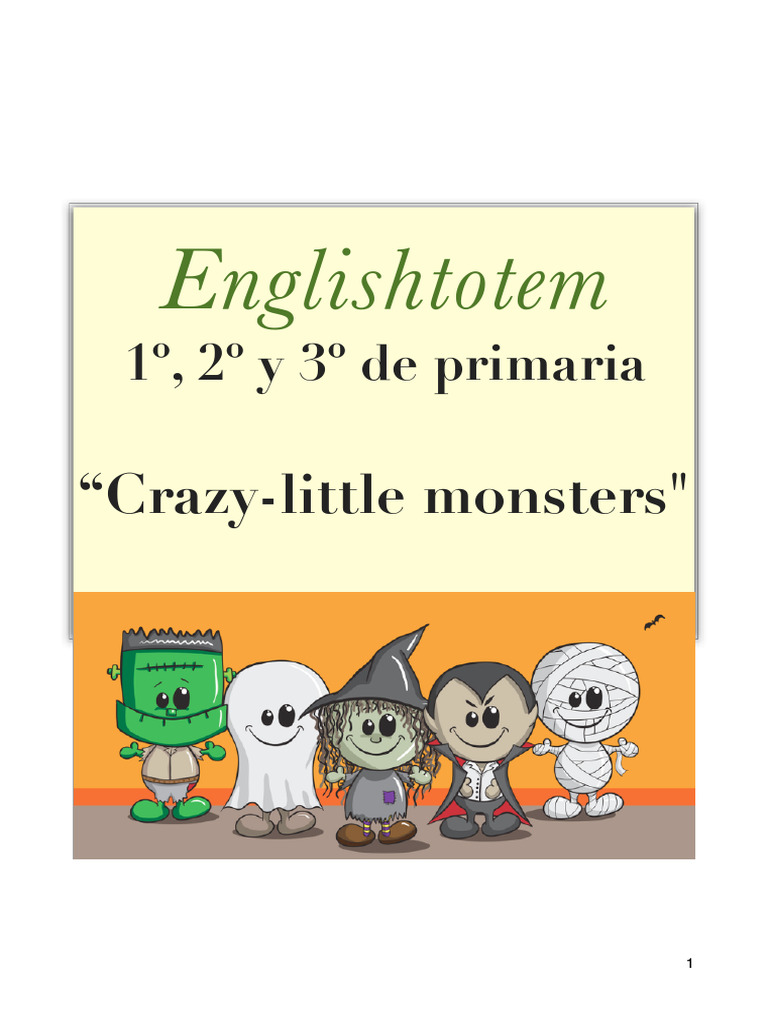 Crazy-Little Monsters 1º,2º y 3º Primaria | PDF | Monsters | Halloween
