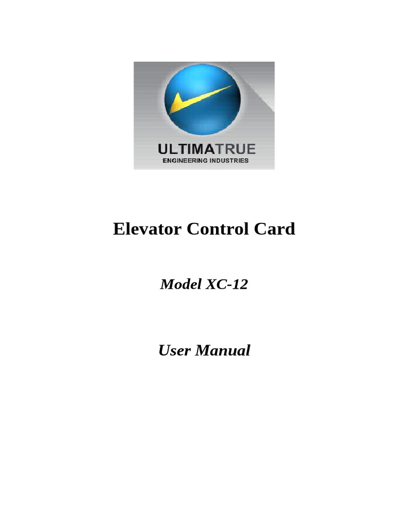Elevator Control Card: User Manual | PDF | Elevator | Relay
