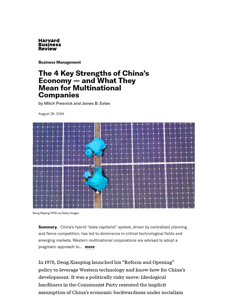 The 4 Key Strengths of China's Economy - and What They Mean For ...