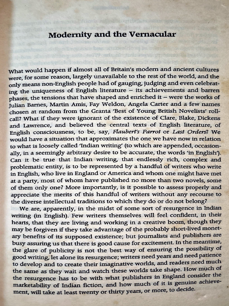 Modernity and Vernacular | PDF