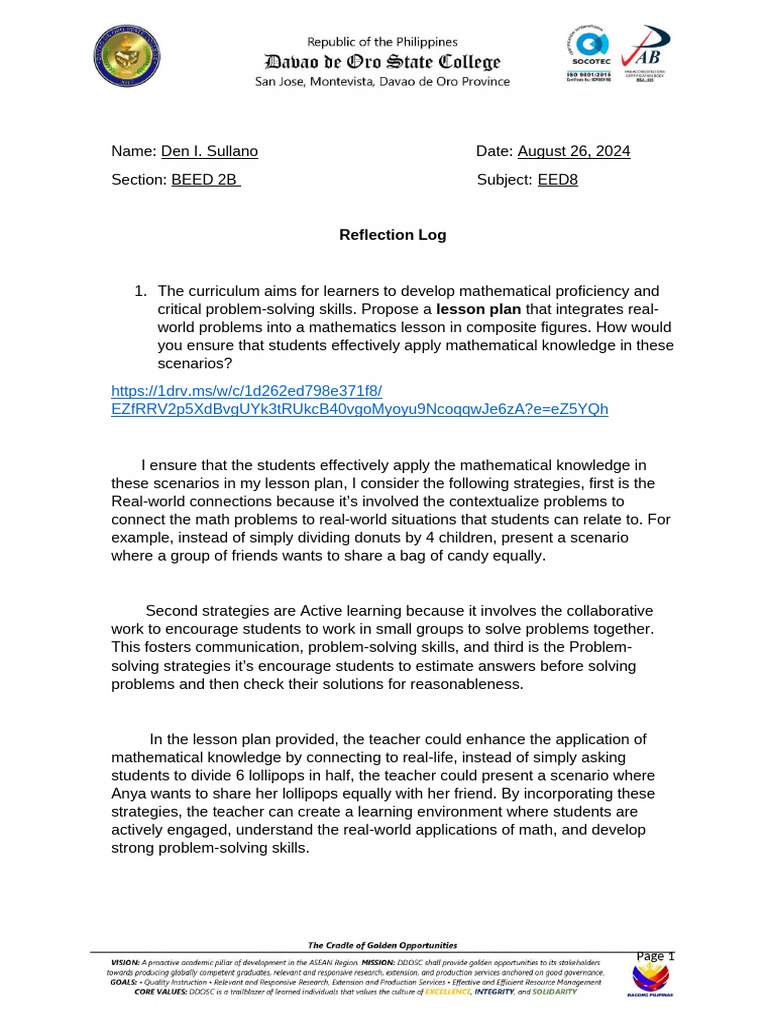 Sullano Assessment Task 2 | PDF | Learning | Education Theory
