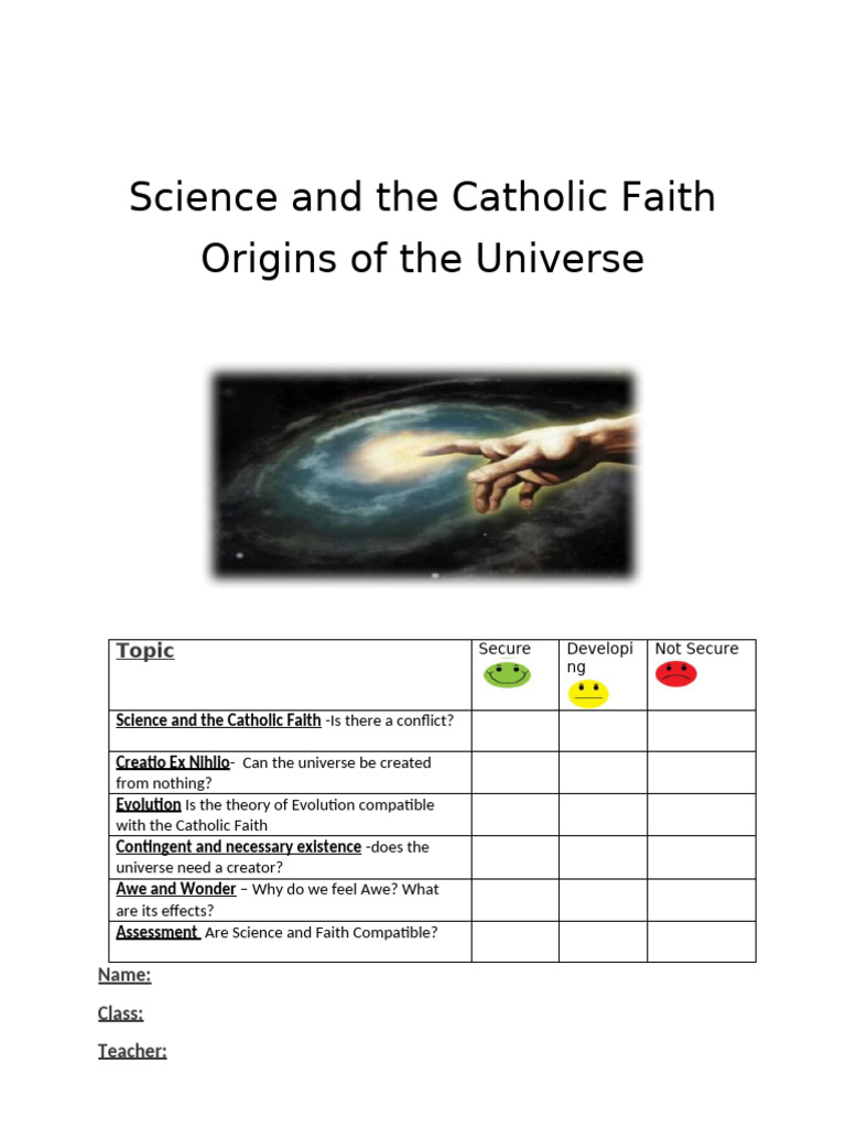 Science and The Catholic Faith Booklet | PDF | Big Bang | Universe