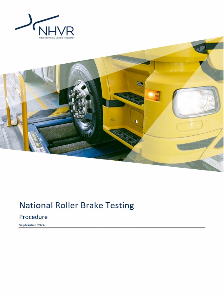 NHVR Brake Tester | PDF | Calibration | Brake
