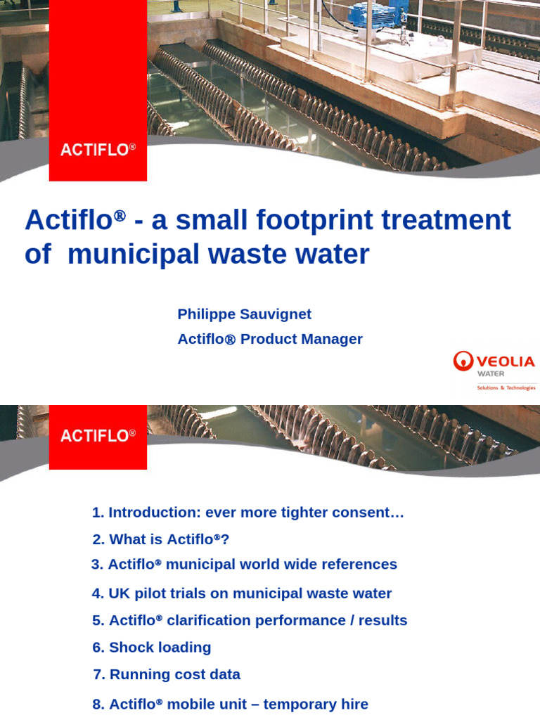 Actiflo For Municipal Wastewater Treatment (UK) | PDF | Sewage ...