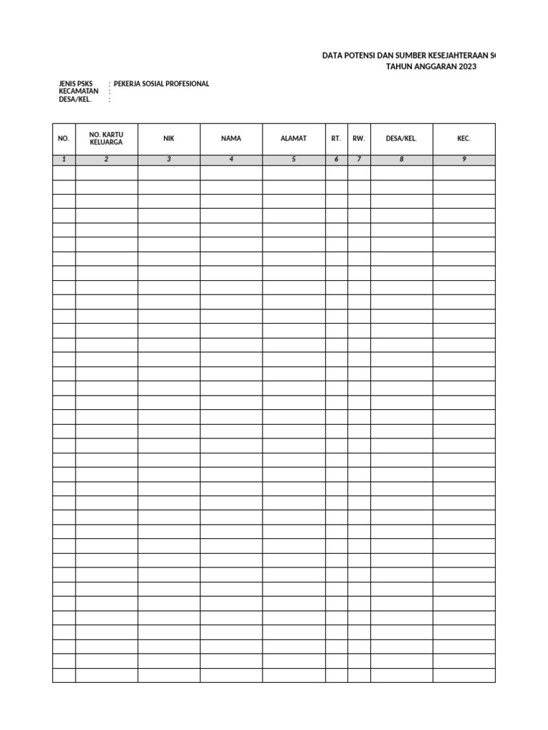 04 Form Bnba Per PSKS 2023 | PDF | Sains & Matematika