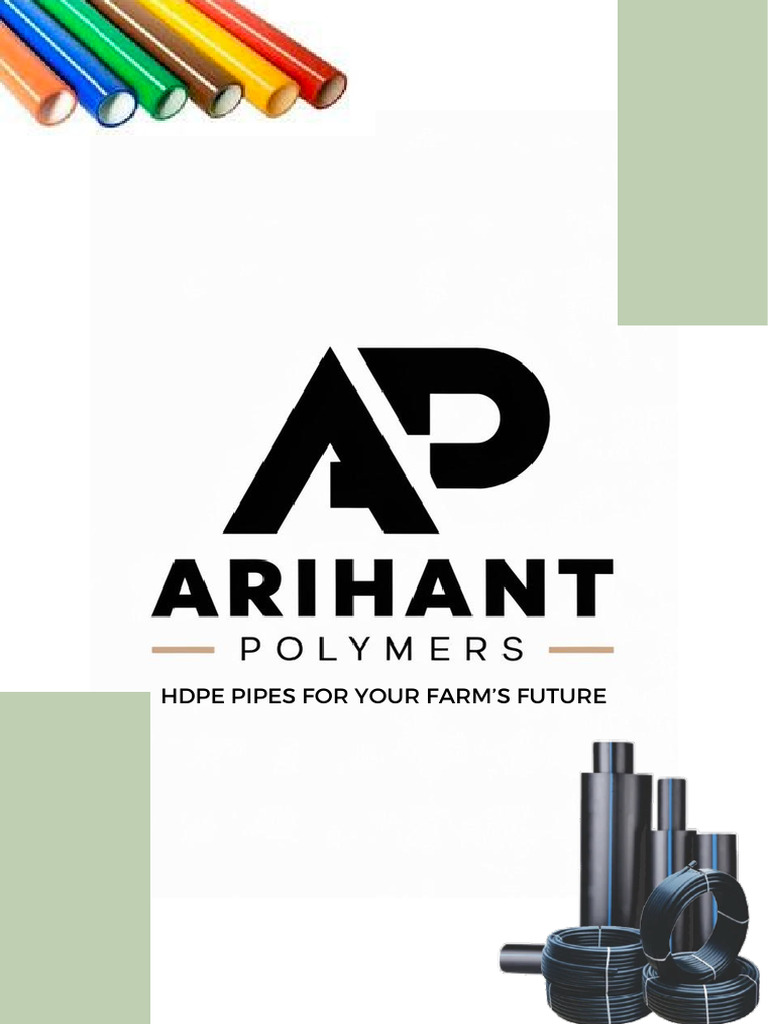 Arihant Polymers: HDPE Pipe Solutions | PDF | Sanitary Sewer | Water