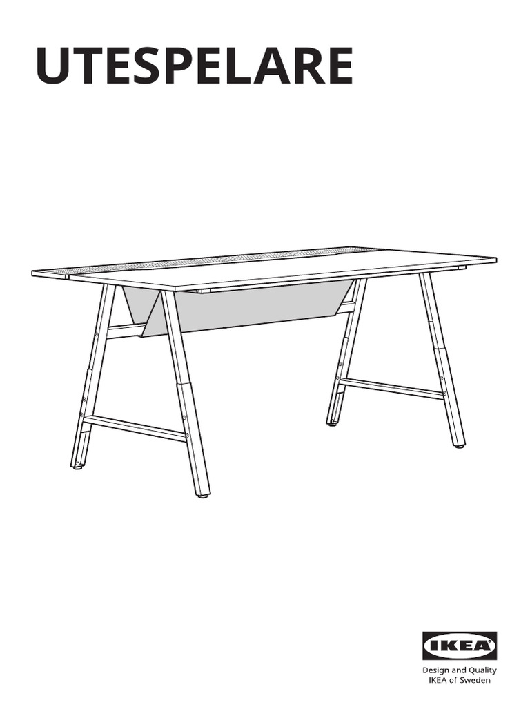 Utespelare Desk Assembly Instructions | PDF