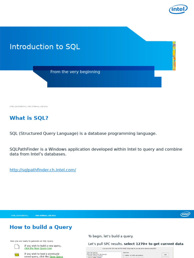 Introduction To SQL Class 1 | PDF | Sql | Databases