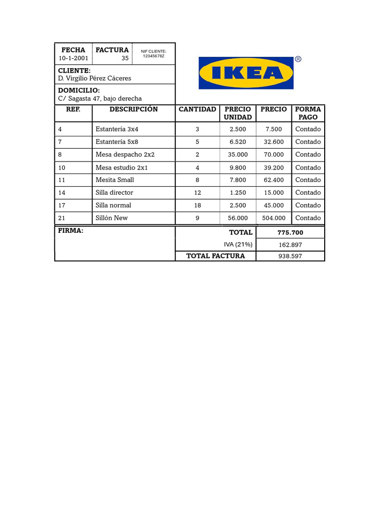 Factura Ikea | PDF