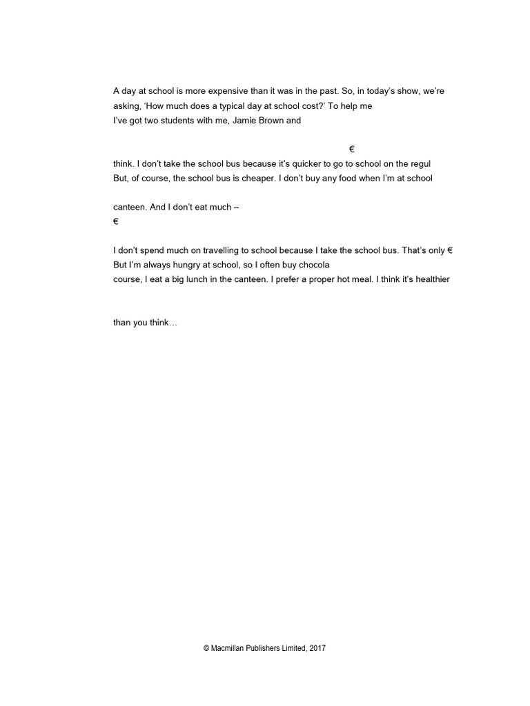 All Clear 5th Grade Progress Test Unit 9 Audioscript | PDF