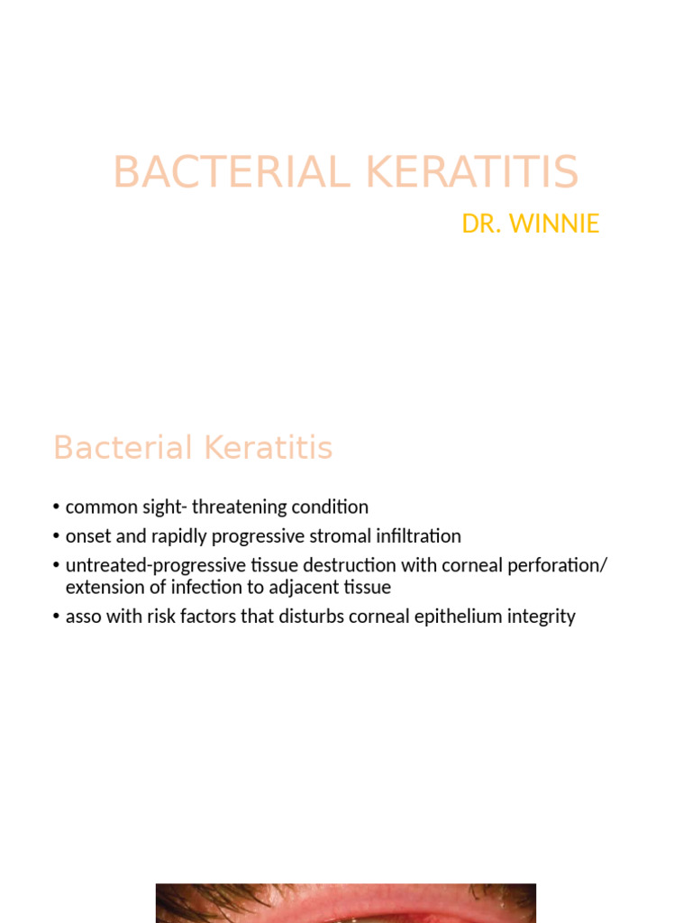 Bacterial Keratitis 2 | PDF | Bacteria | Cornea