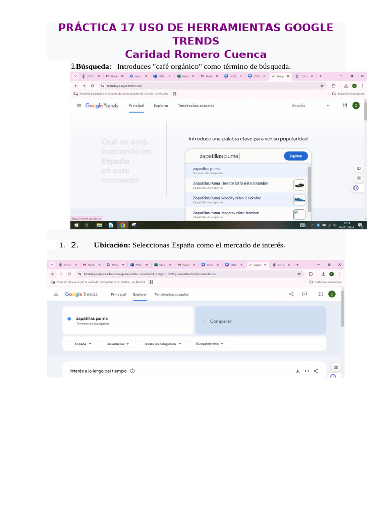 Práctica 17 Uso de Herramientas Google Trends | PDF | Negocios