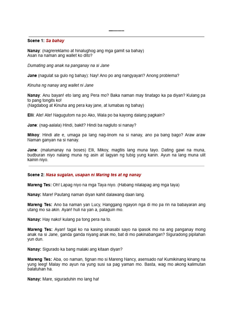 Script Panitikan | PDF