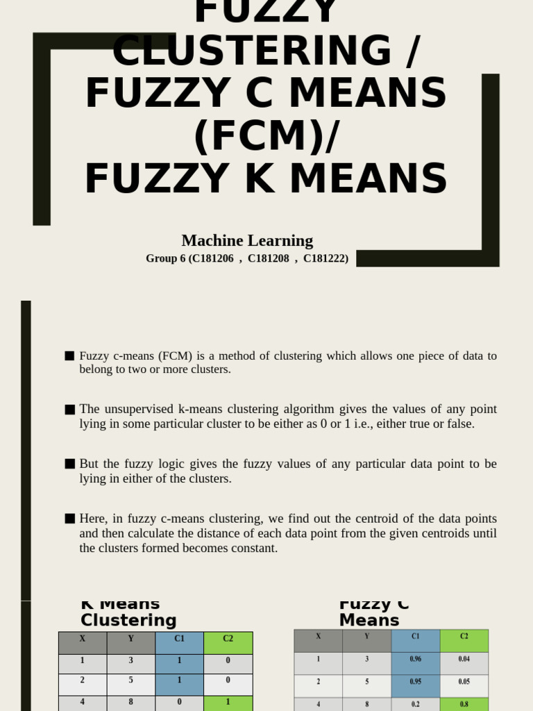 Fuzzy C Means | PDF | Cluster Analysis | Fuzzy Logic
