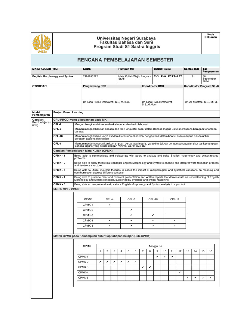 RPS English Morphology and Syntax | PDF | Syntax | Phrase