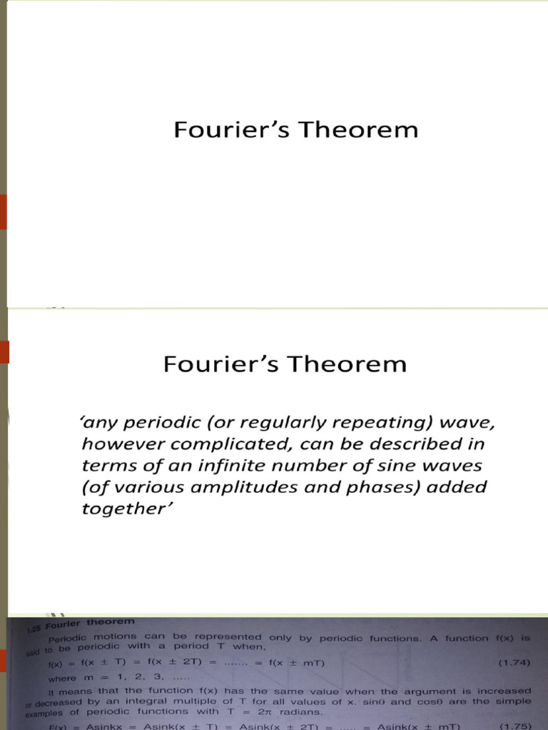 Fourier's Theorem | PDF