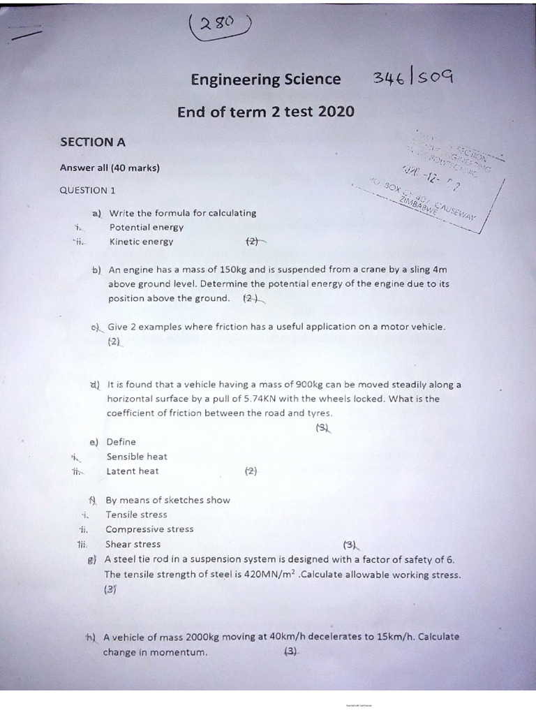 Science Term 2 Test | PDF