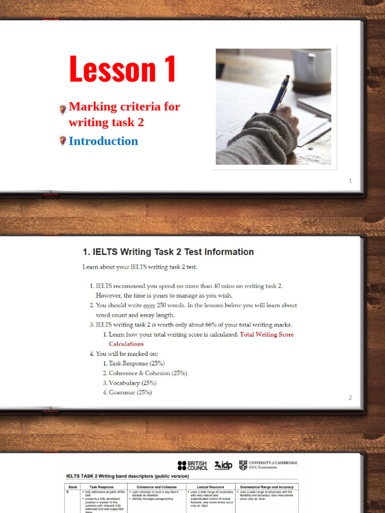 Writing Lesson 10 TASK 2 | PDF