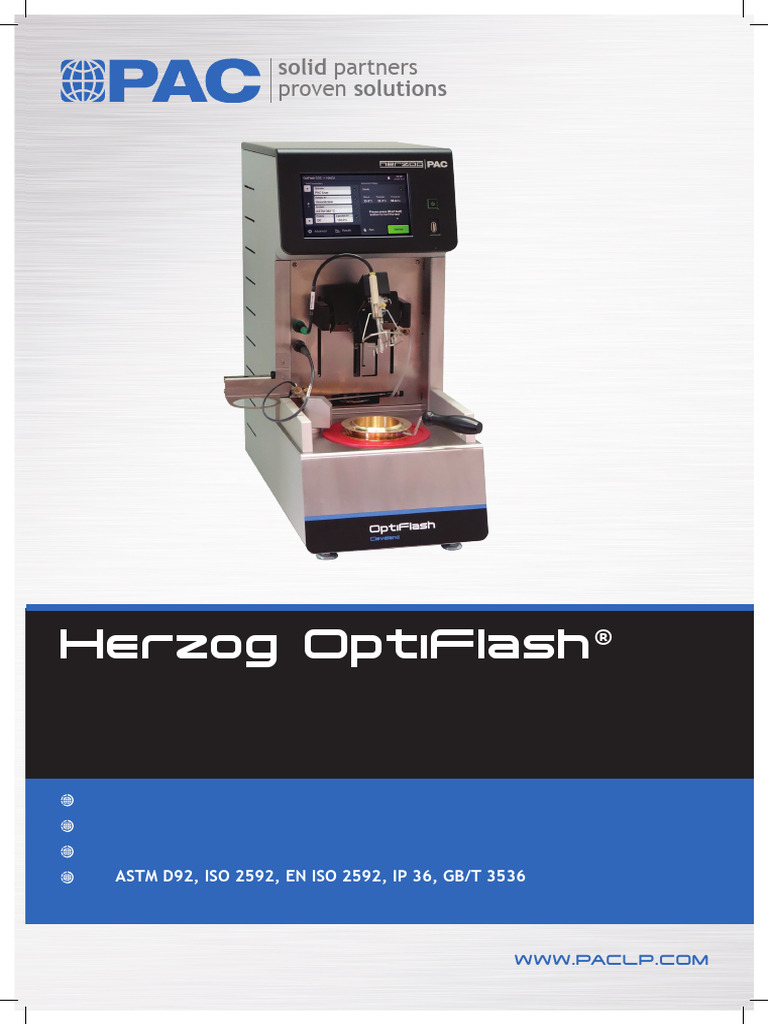 OPTIFLASH CoC-克利夫兰开口闪点测定仪 | PDF | Pressure